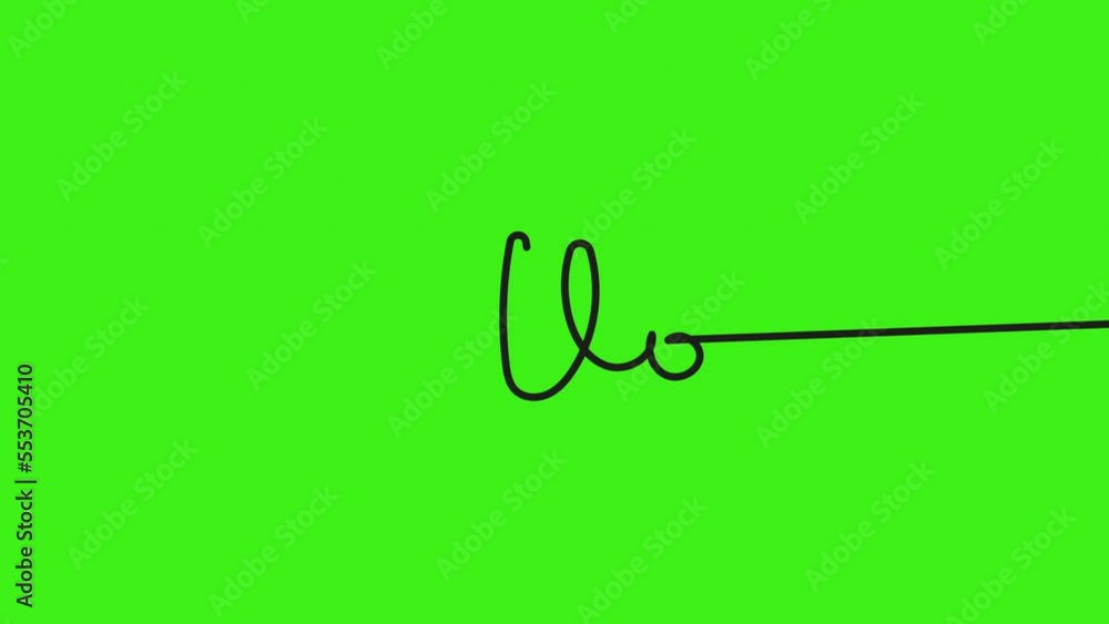 Hello. Hand-drawn greeting animation. One line style. motion animation ...