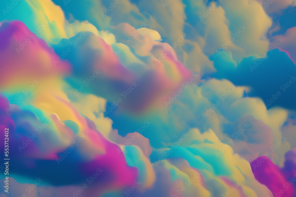 Pastel Cloud Background, cotton candy clouds, Rainbow Cloud Background, Cloud Background Stock ...