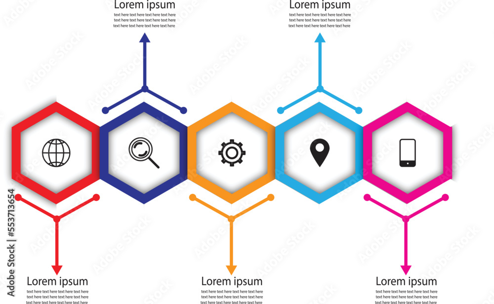 Infographics elements template for evolution series, diagram, Creative ...