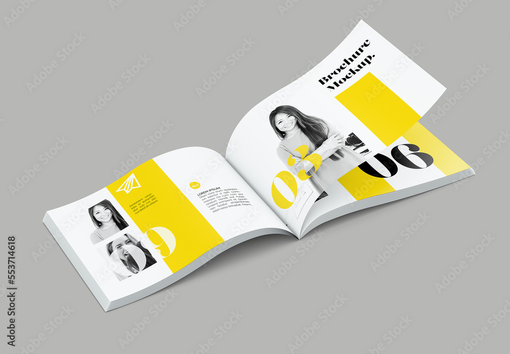 A Magazine Floating Page Stock Template | Adobe Stock