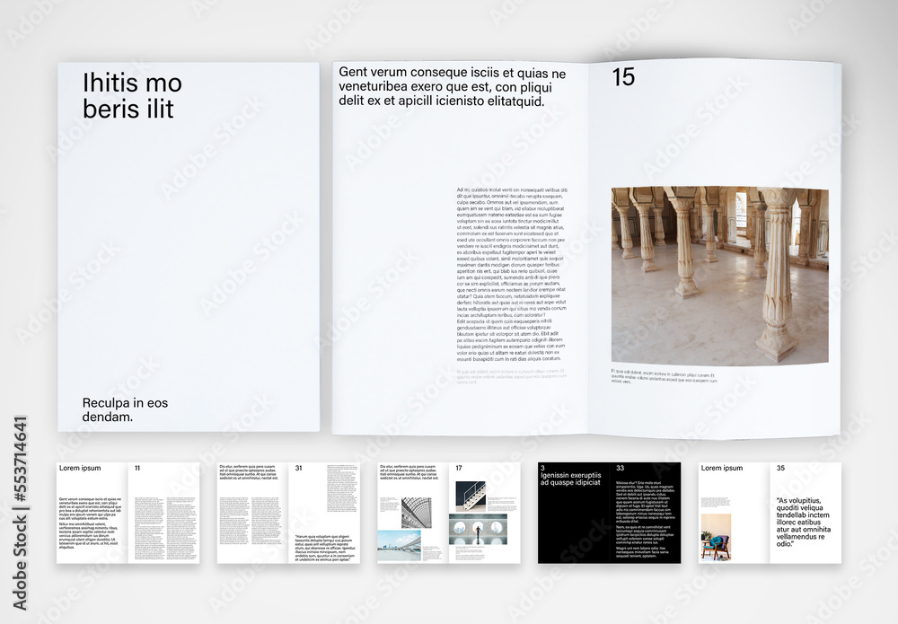 Architecture and Design Studio Book Stock Template | Adobe Stock