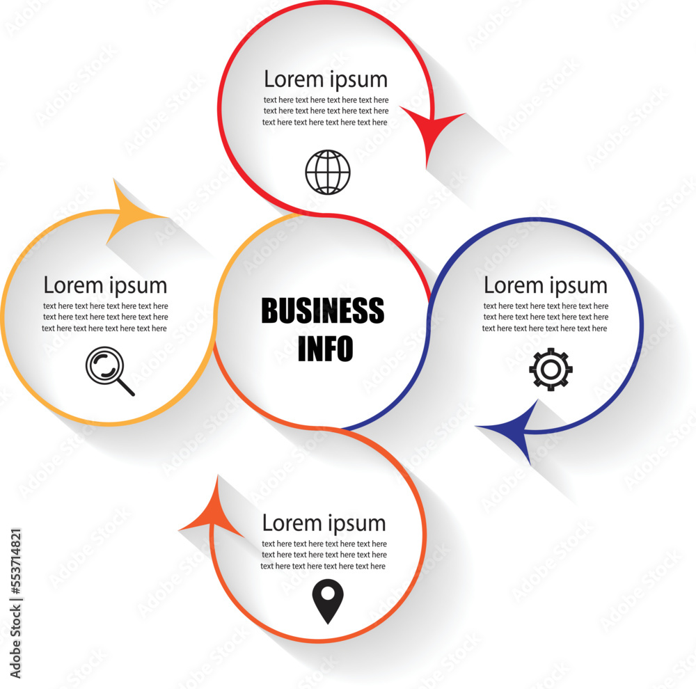 Infographics elements template for evolution series, diagram, Creative ...