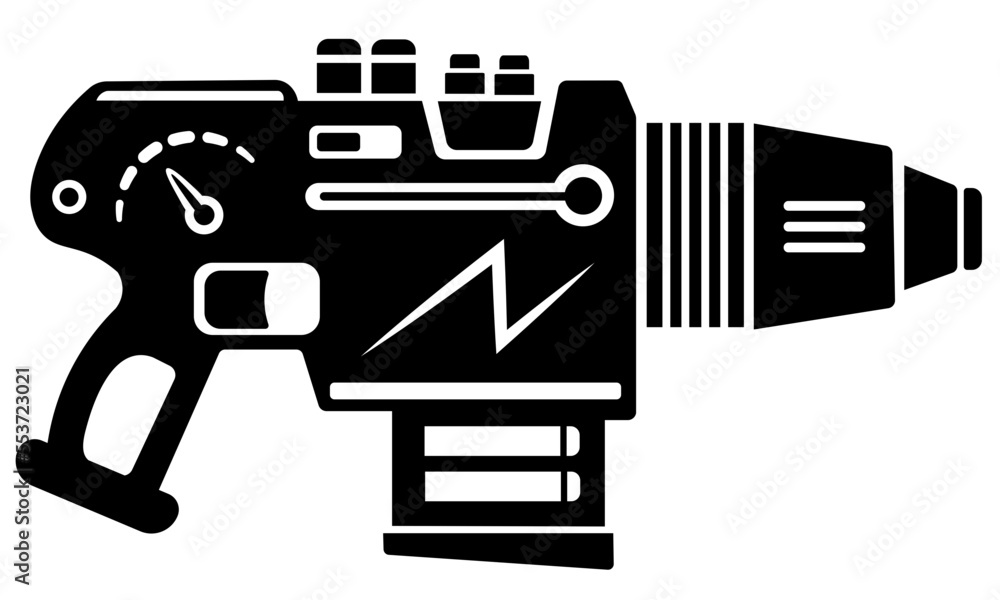 Space gun SVG, Gun SVG, Weapon SVG, Automatic gun SVG, Cartoon gun SVG ...