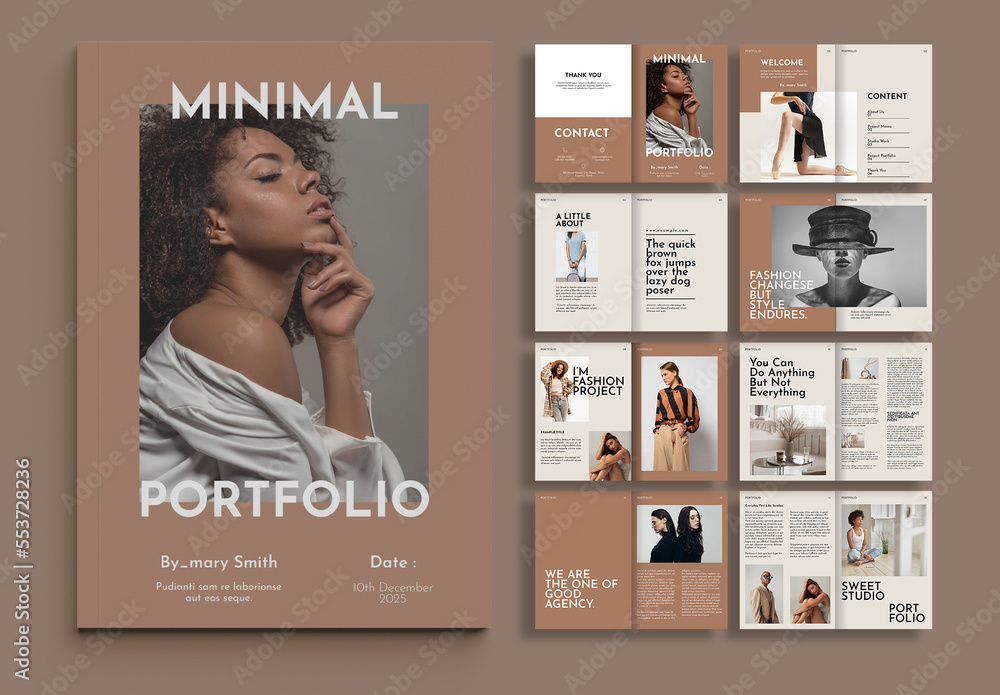 Minimal Portfolio Template Stock Template | Adobe Stock