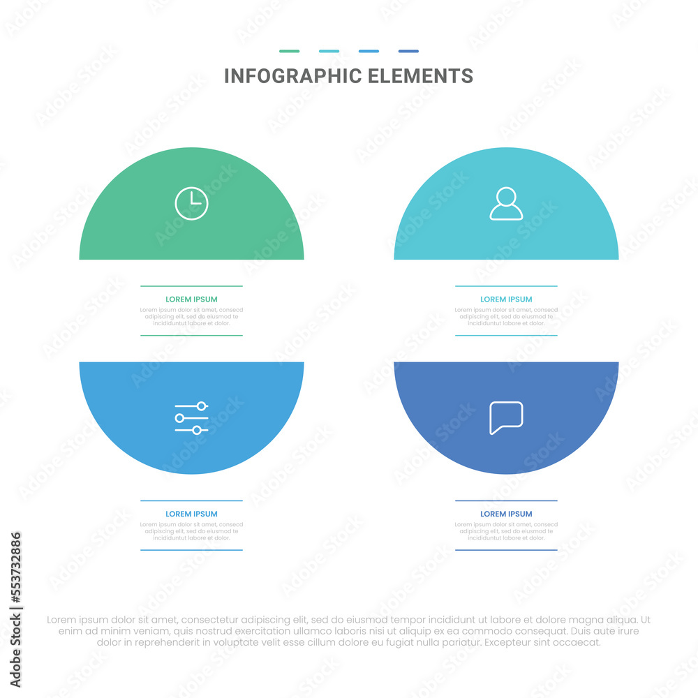 Vector modern shapes options infographic elements for business with ...