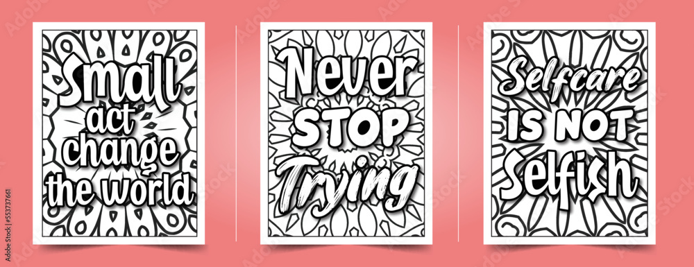 Inspirational quotes adult coloring Book, Motivational quotes adult ...