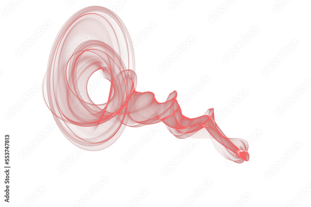 Abstract red color smoke flame transparent background, colorful wave ...