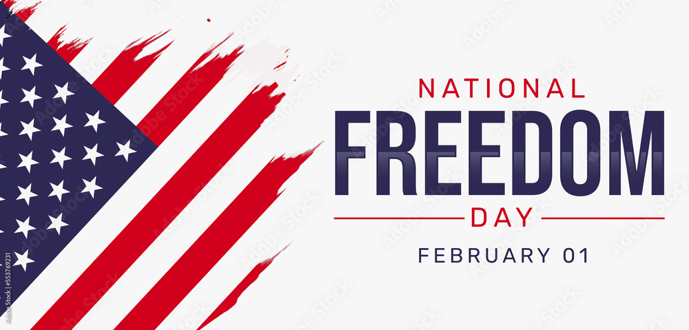 National Freedom Day Wallpaper Banner design with American Flag and ...