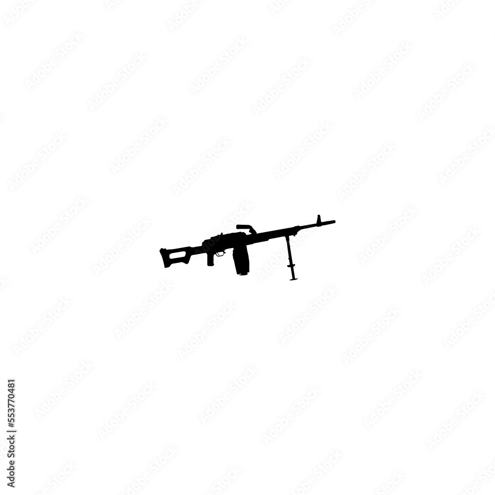 Machine gun icon. Simple style no war poster background symbol. Machine ...