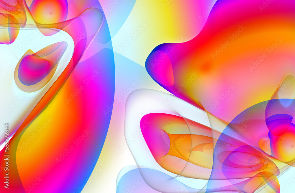 3d render of abstract art with surreal transparent multi layers 3d ...