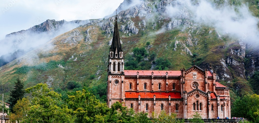 The Sanctuary of Covandonga is a monument dedicated to Our Lady of ...