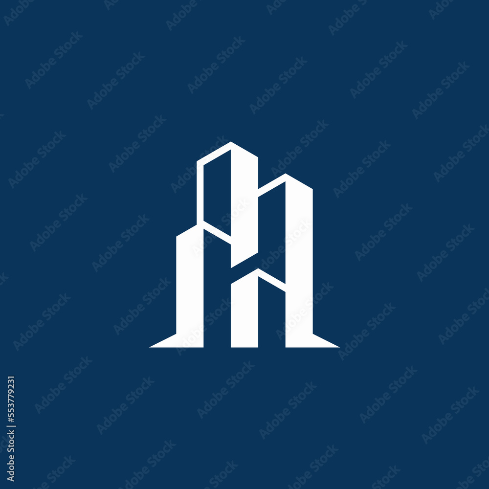 building letter H shape logo Stock Vector | Adobe Stock