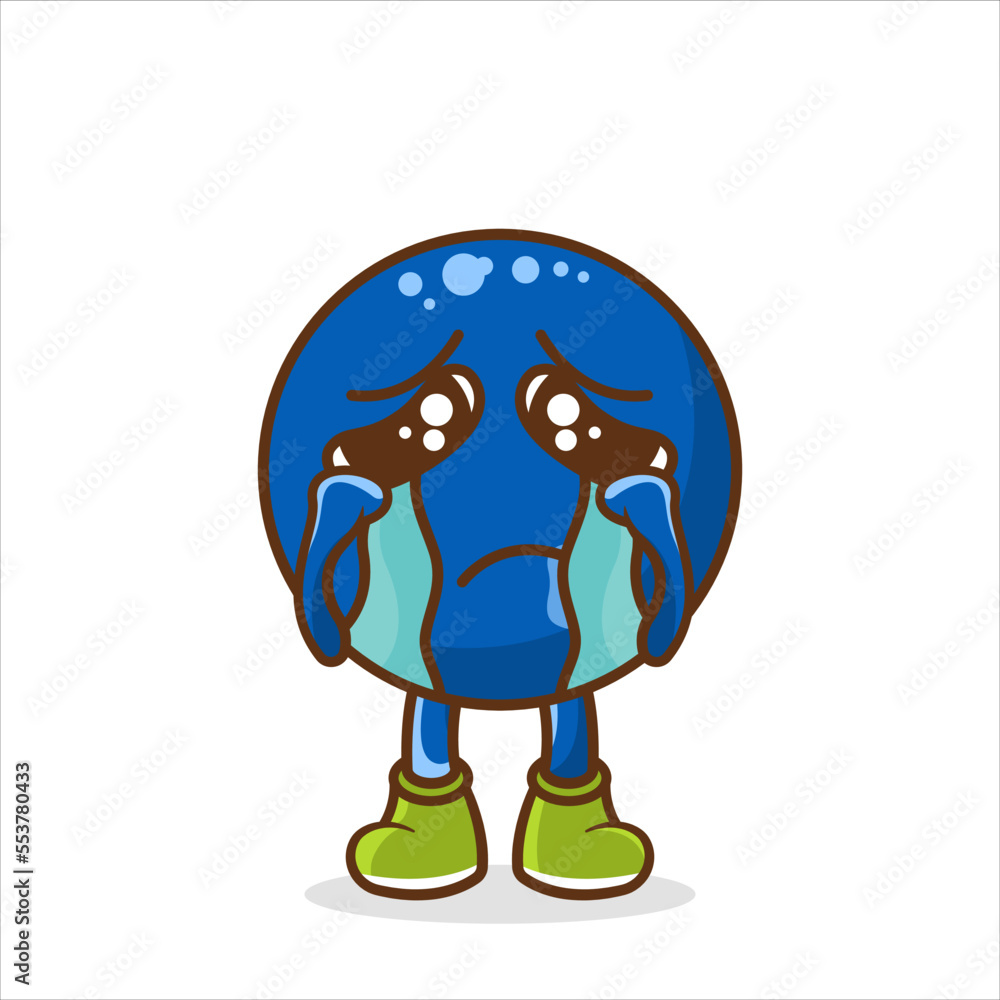 Cute sad and crying blueberry character. Cartoon Crying Blueberry Character Stock Vector | Adobe ...