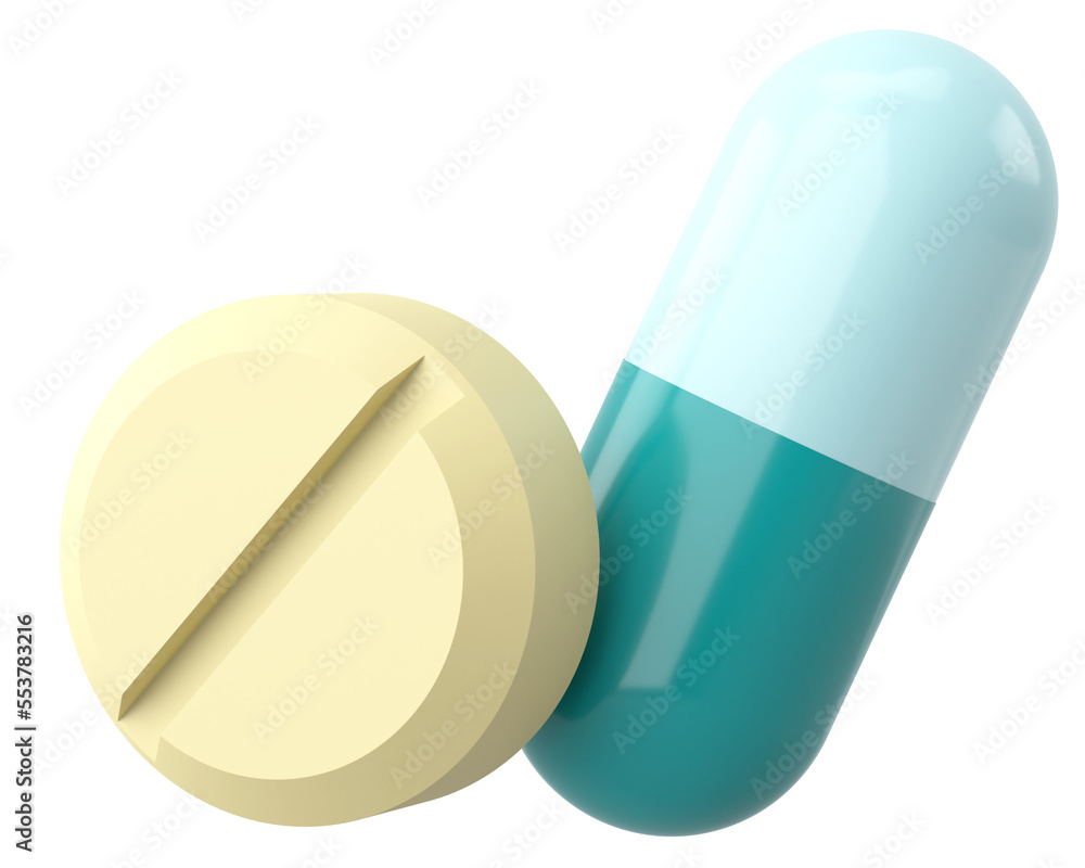 Medicine. 3D drug. 3D illustration. ilustração do Stock | Adobe Stock