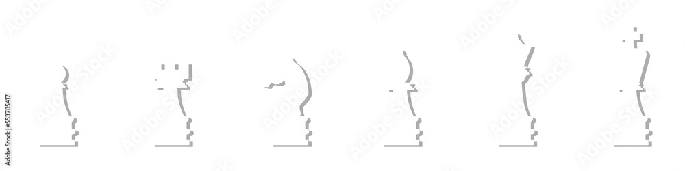 Vector set of chess pieces. A set of chess pieces. Figures of an ...