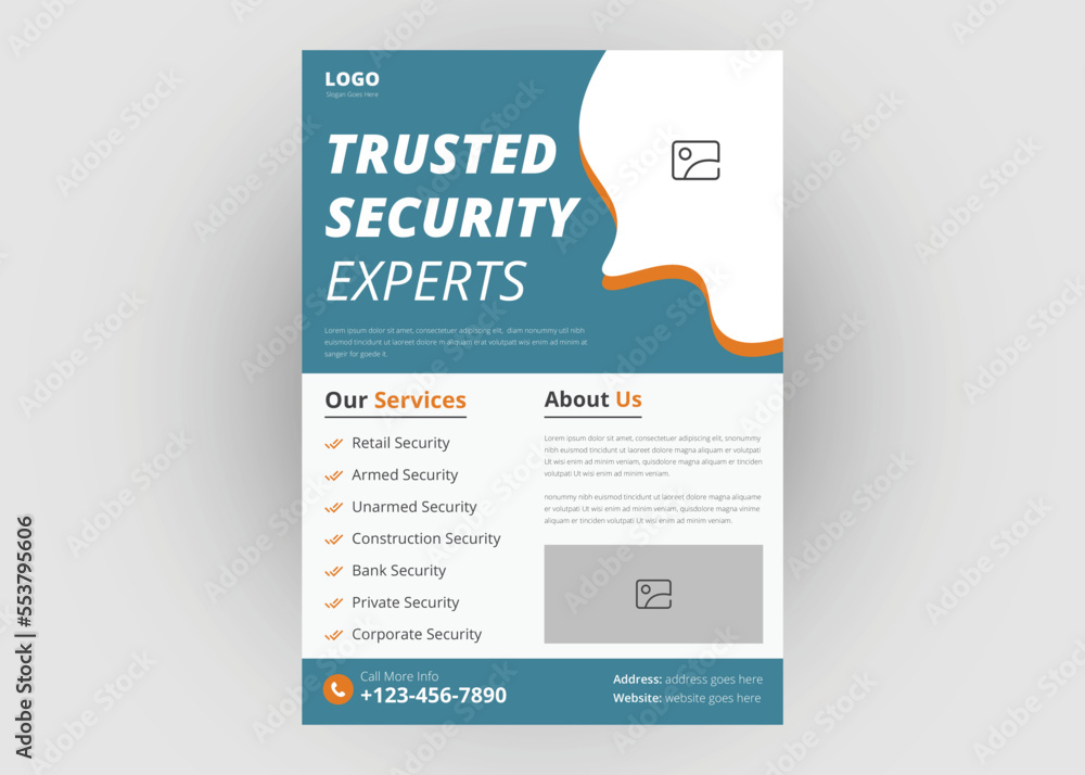 professional security experts leaflet flyer poster design. Trusted ...