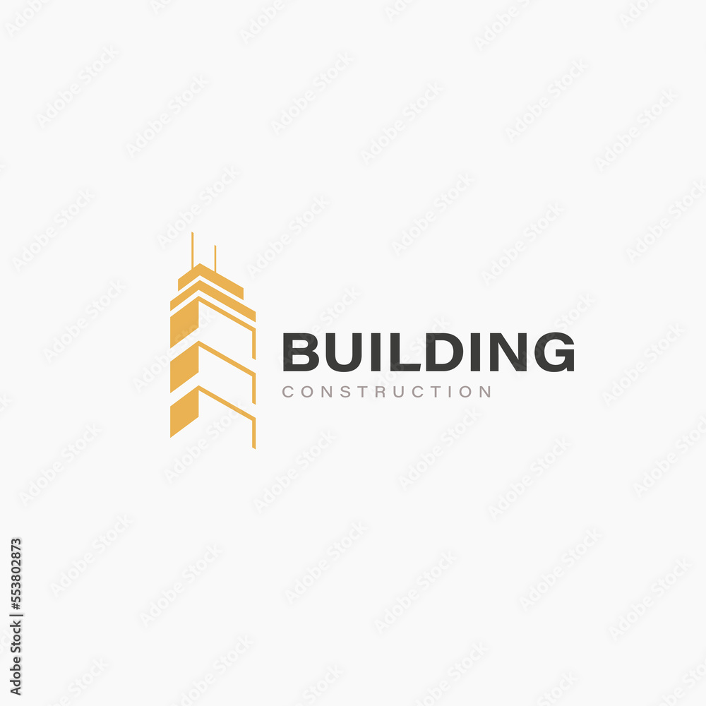 Building construction logo or architecture property symbol vector ...