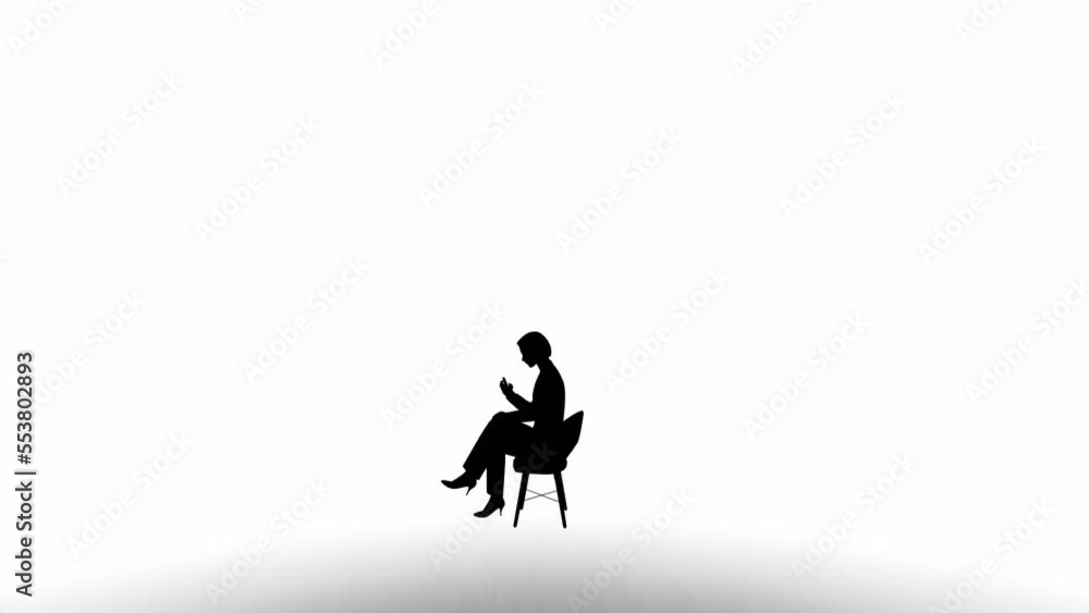 silhouette people sit down on white background. silhouette black people ...
