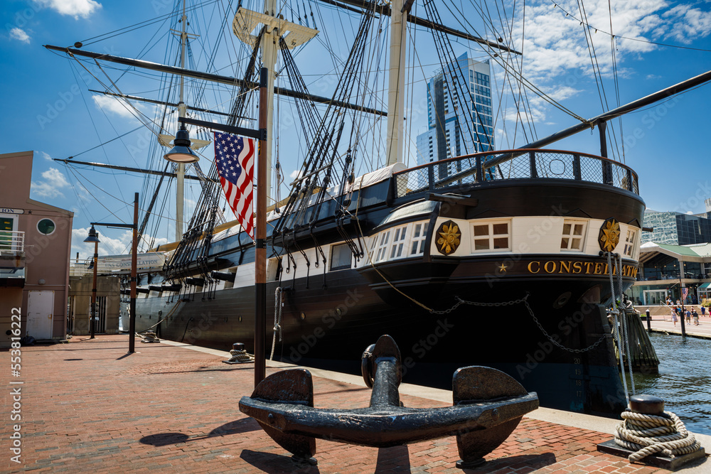 Baltimore, MD USA - August 8, 2018: USS Constellation historic museum ...