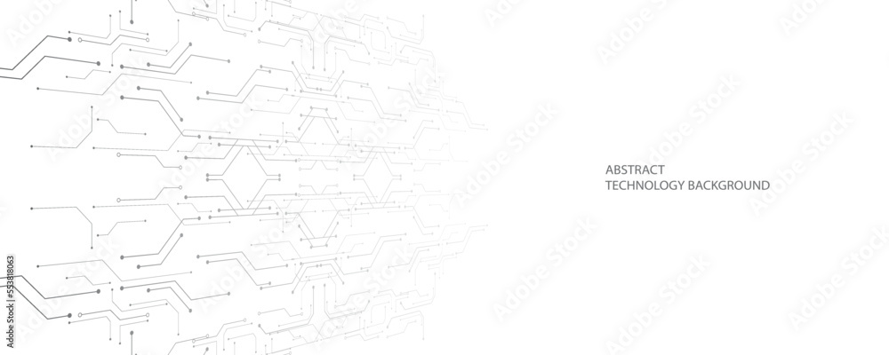 Gray and white technology background image Line design for ...