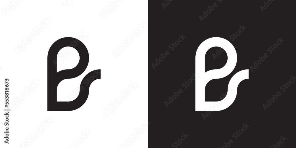 Minimal SB logo. Icon of a BS letter on a luxury background. Logo idea ...