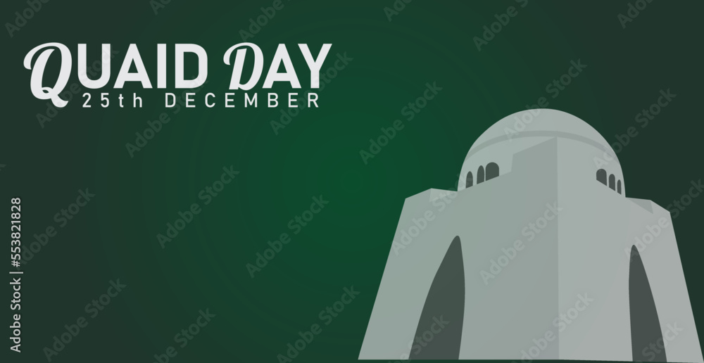 Quaid Day poster. Quaid-e-Azam birthday celebration poster. 25th of ...