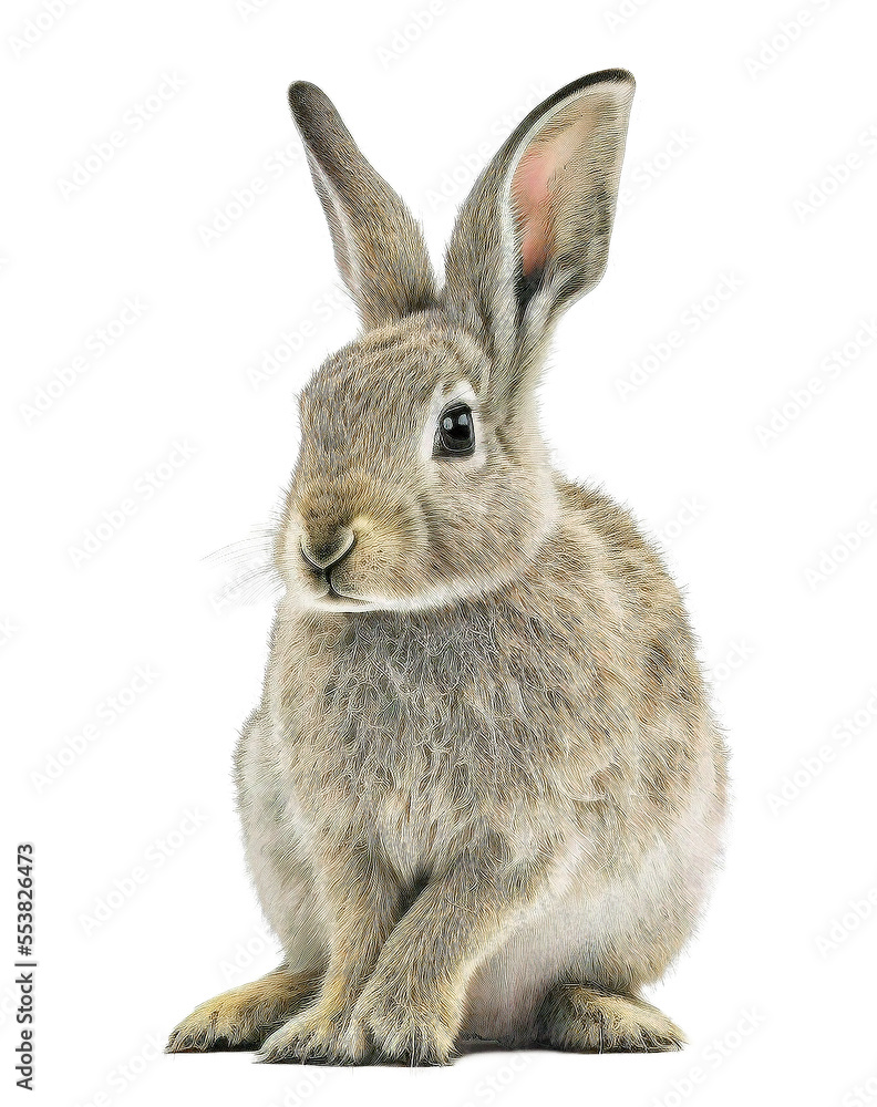Cute tiny adorable rabbit animal on a transparant background Stock ...
