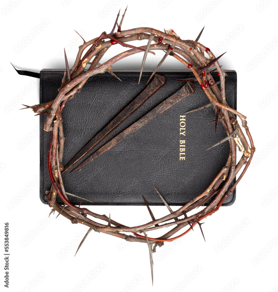 Crown Of Thorns And Purple Robe, Crucifixion Of Jesus Christ Stock ...