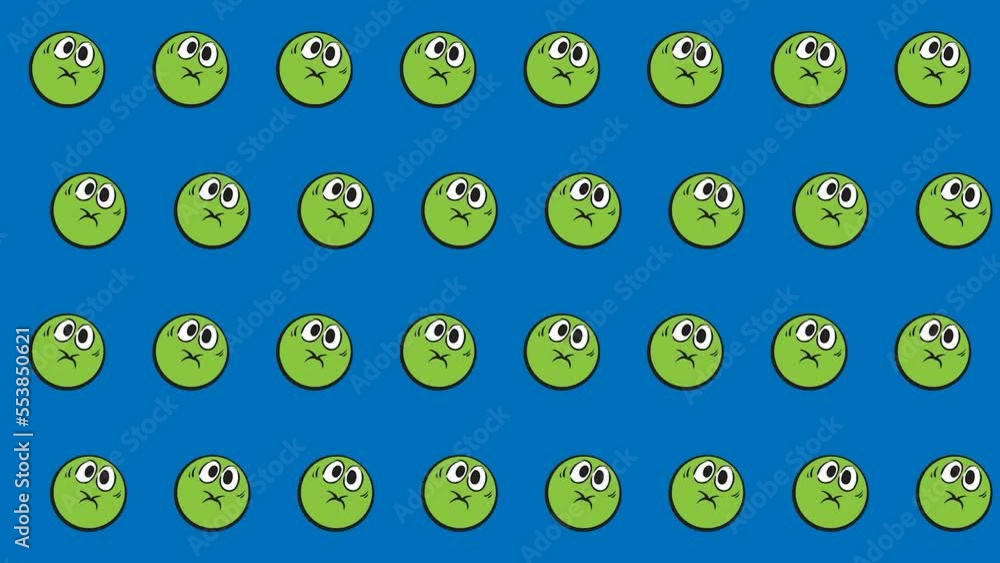 seamless animated pattern 2D motion graphic background with cartoon ...