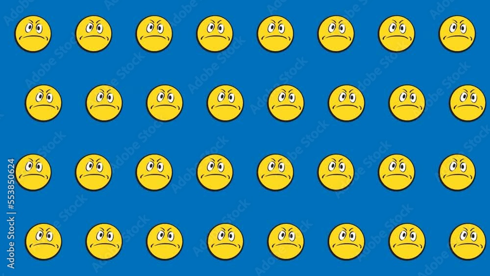 seamless animated pattern 2D motion graphic background with cartoon ...
