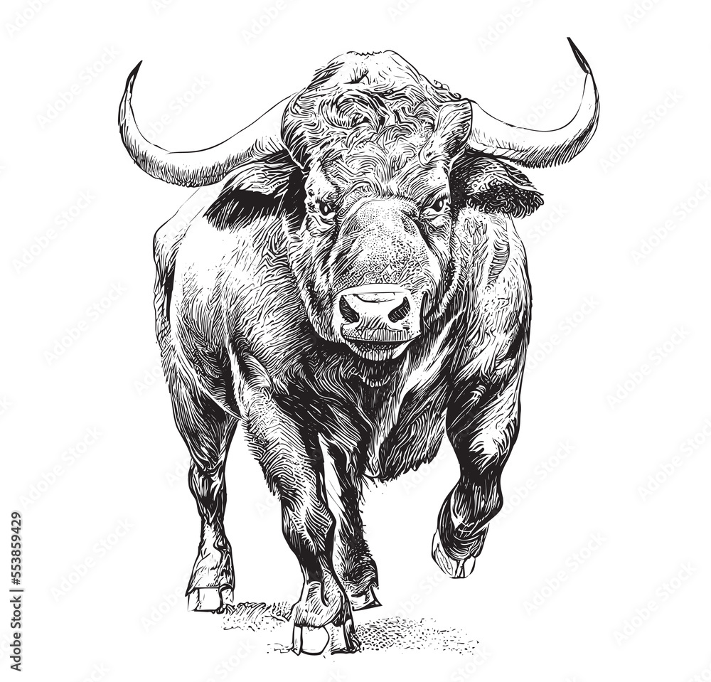 Angry Bull Drawing