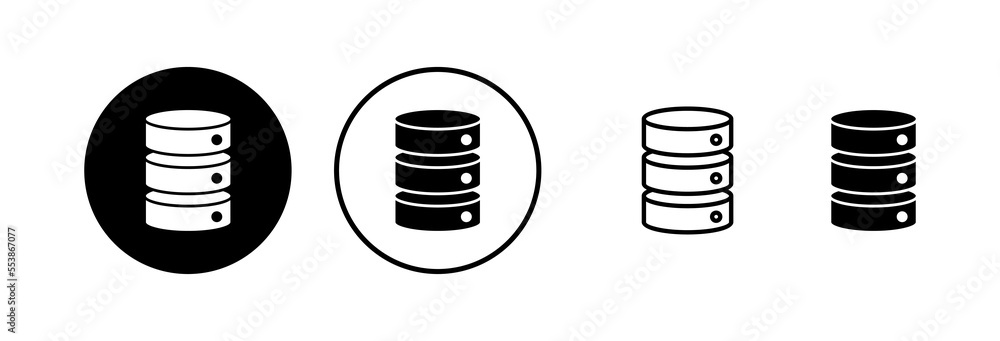 Database icon vector illustration. database sign and symbol Stock ...