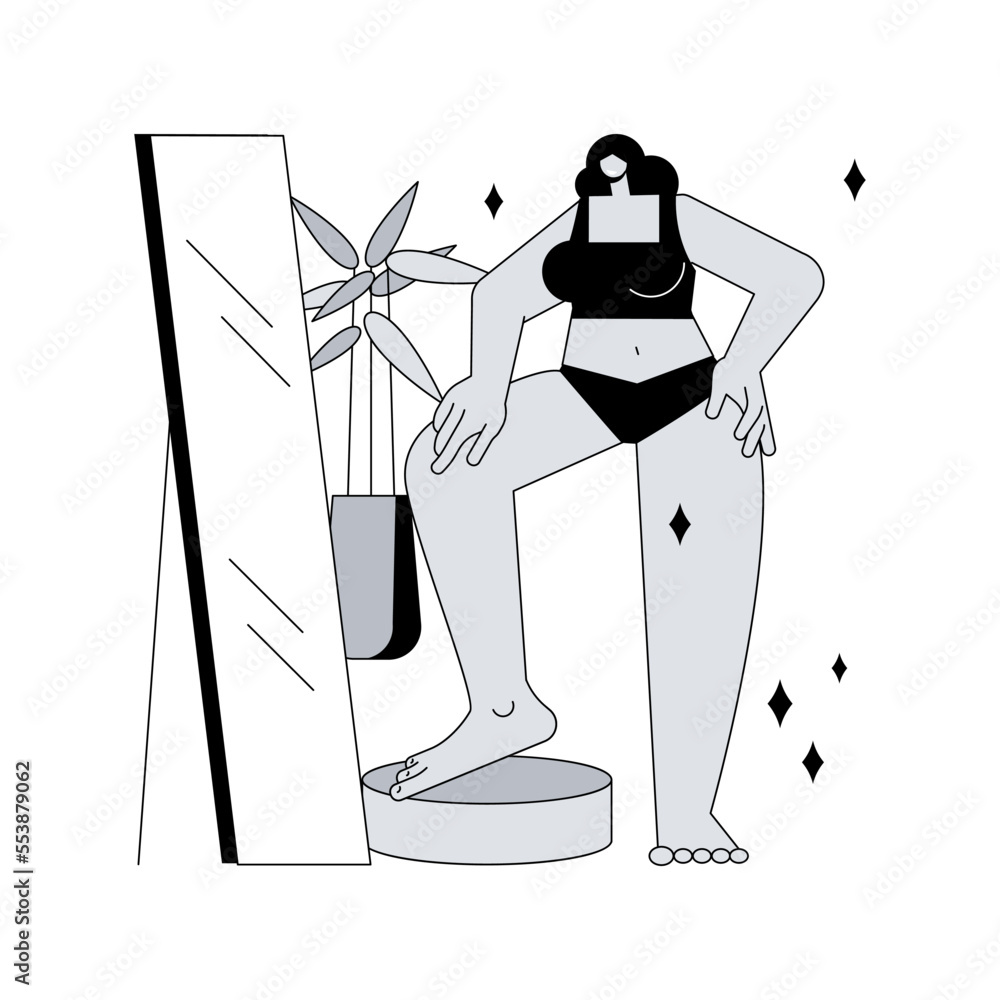 Body positive abstract concept vector illustration. Positive body image ...