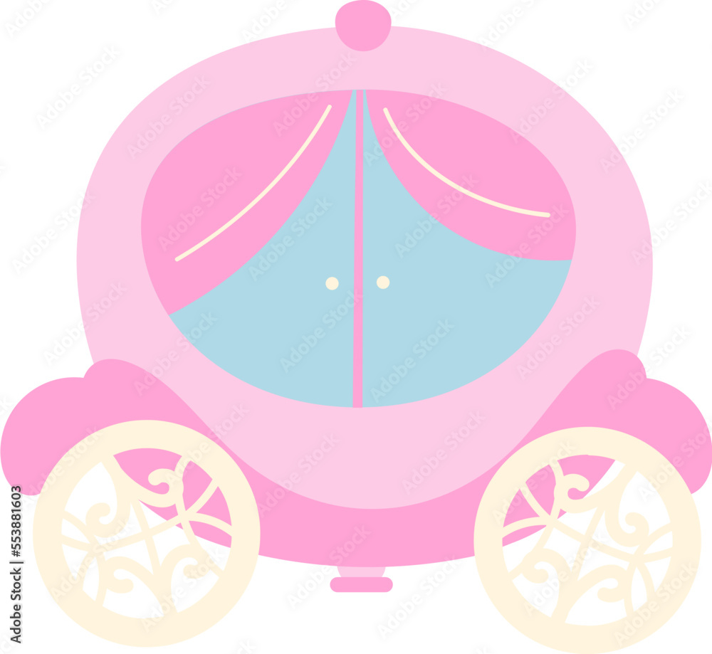 Pink princess carriage Stock Vector | Adobe Stock