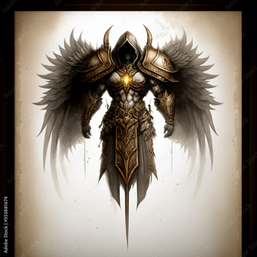 Armor with wings Stock Illustration | Adobe Stock