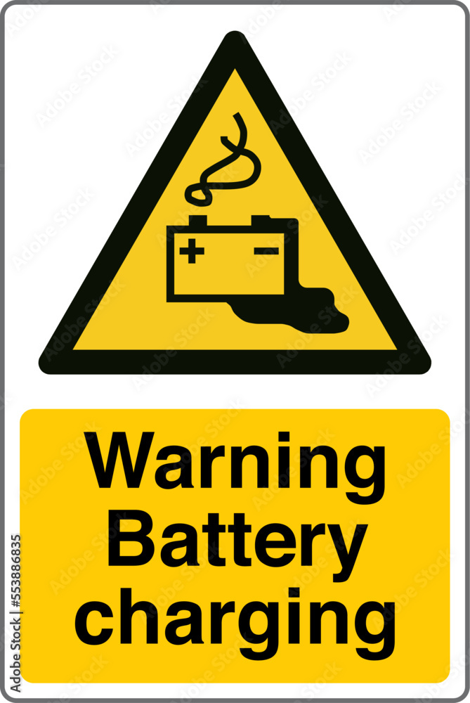 Safety Sign Marking Label Symbol Pictogram Standards Warning Battery ...