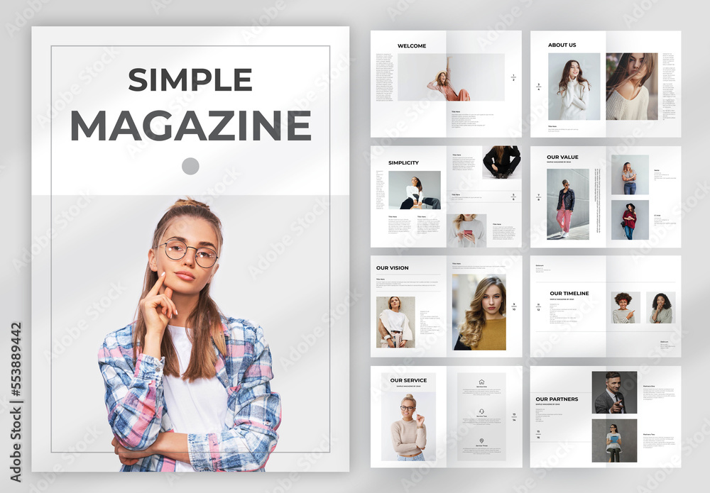 Simple Magazine Stock Template | Adobe Stock