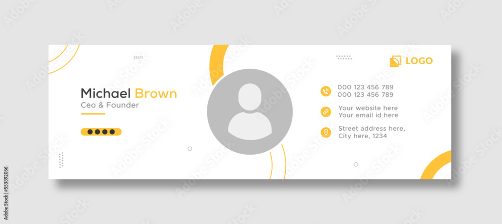 Corporate business professional modern email signature template or ...