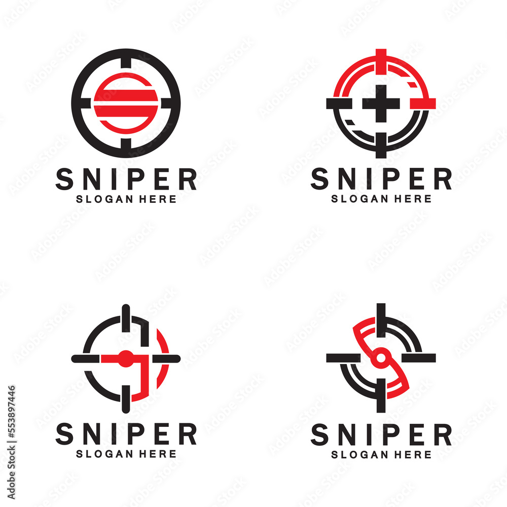 Sniper Aim Target Vector Logo. Initial S Target Logo Vector Stock ...