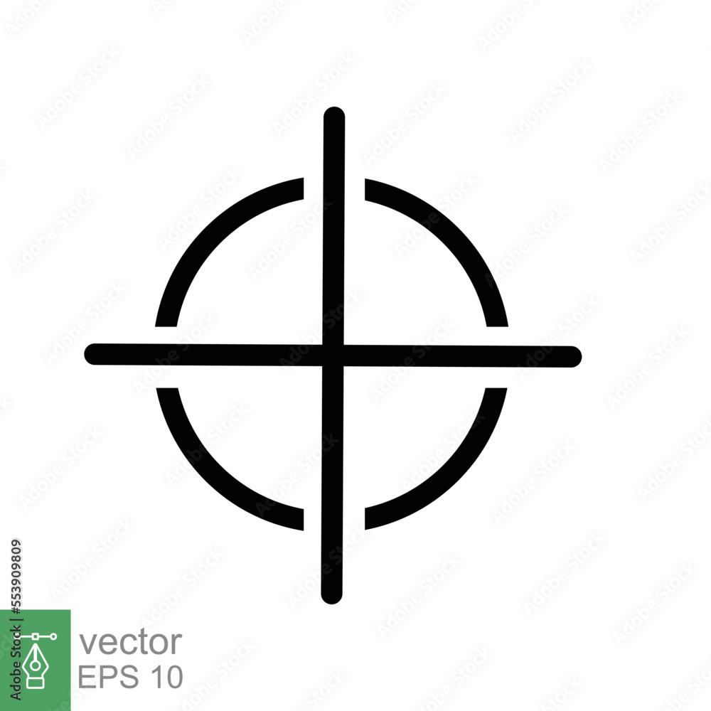 Focus target icon. Focus camera lens, square frame shot screen with ...