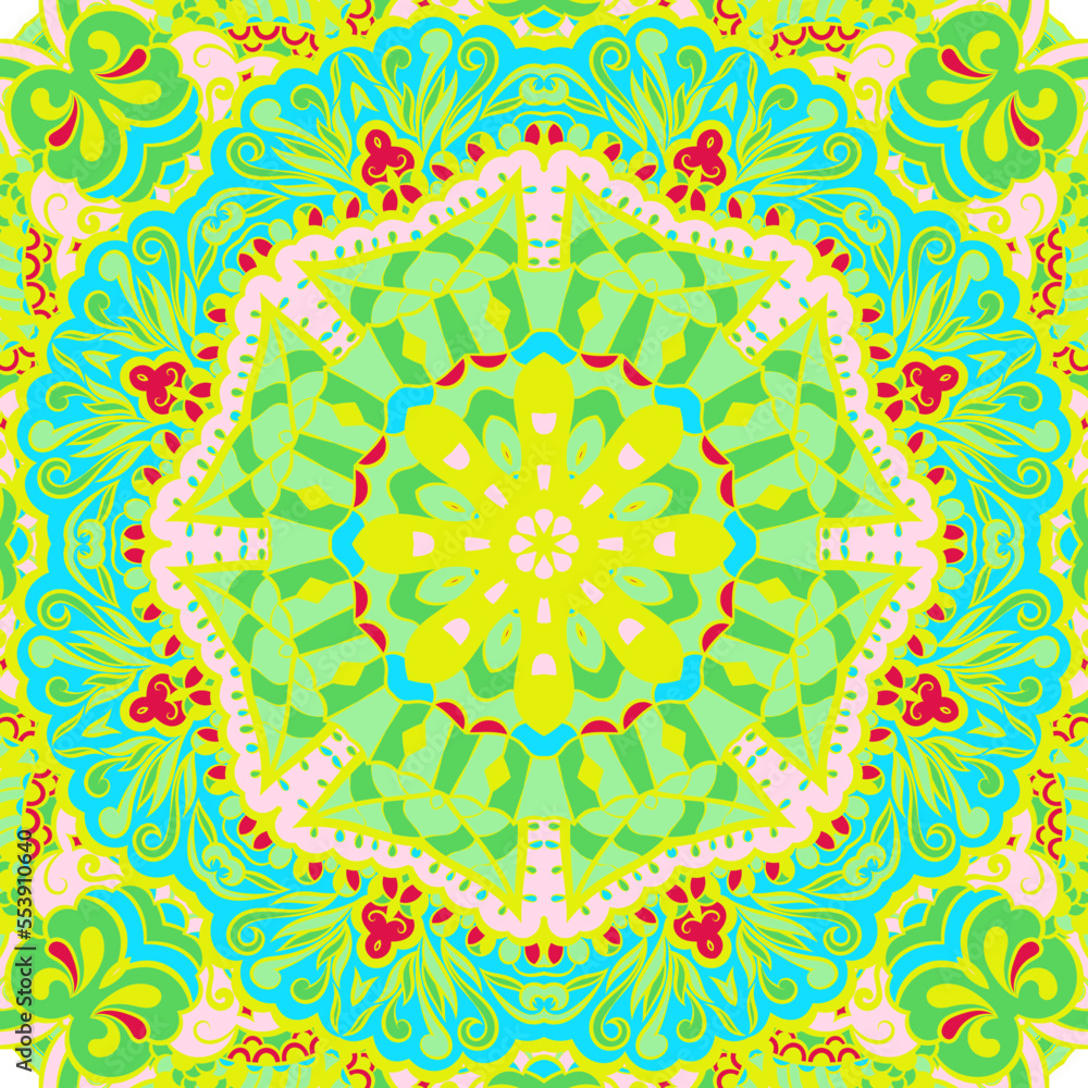 Seamless tile texture. Tracery mehndi design image. Ethnic doodle art ...