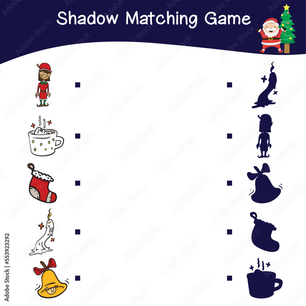 Shadow matching game worksheet Educational printable worksheet for ...