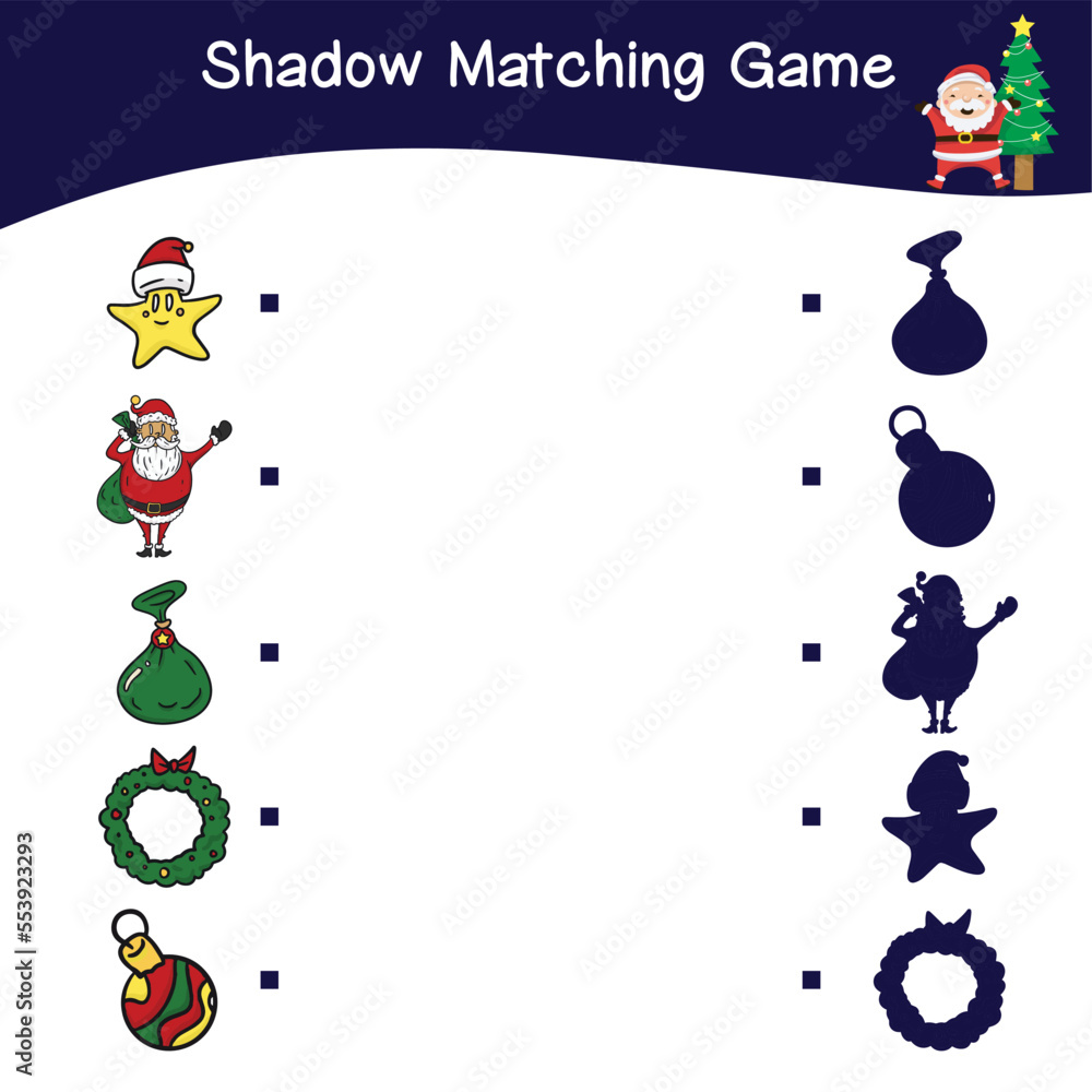 Shadow matching game worksheet Educational printable worksheet for ...