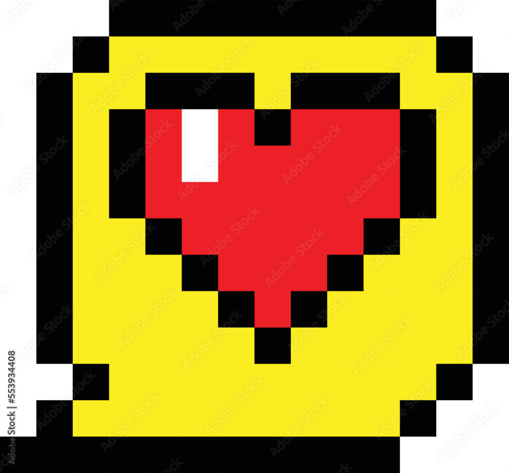 Heart pixel art. vector illustration. heart image or clip art. Stock ...