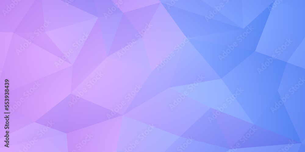 Pink and blue polygons background, polygonal abstract wallpaper with geometric shapes and ...