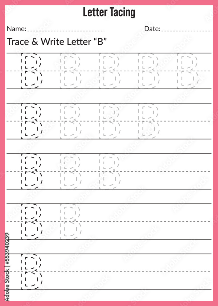 Alphabet letter tracing worksheet. writing a-z exercise. Letter Tracing ...
