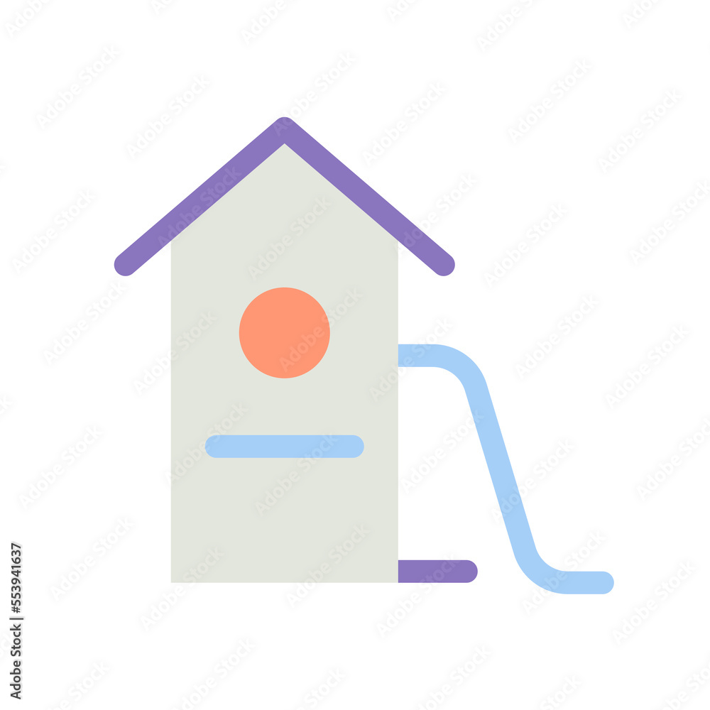 Playground location flat color ui icon. GPS navigation. Play park for ...