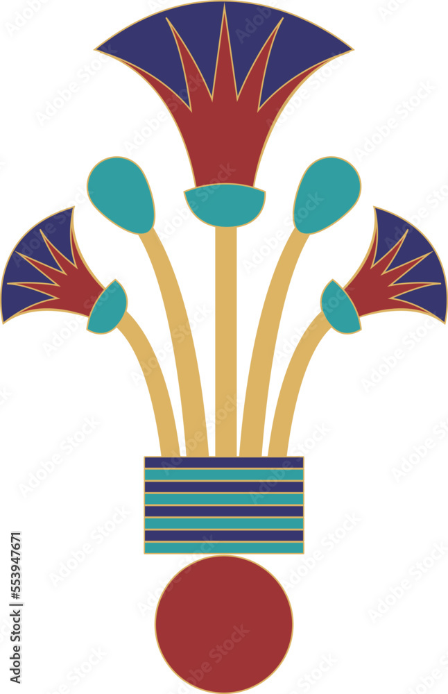 The Pharaonic symbol Lotus Flower of Ancient Egypt - Illustration ...