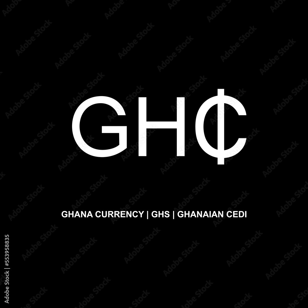 Ghana Currency Icon Symbol, Ghanaian Cedi, GHS Sign. Vector ...