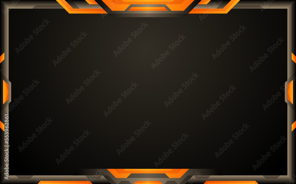 Abstract live stream overlay webcam video border frame template Stock ...